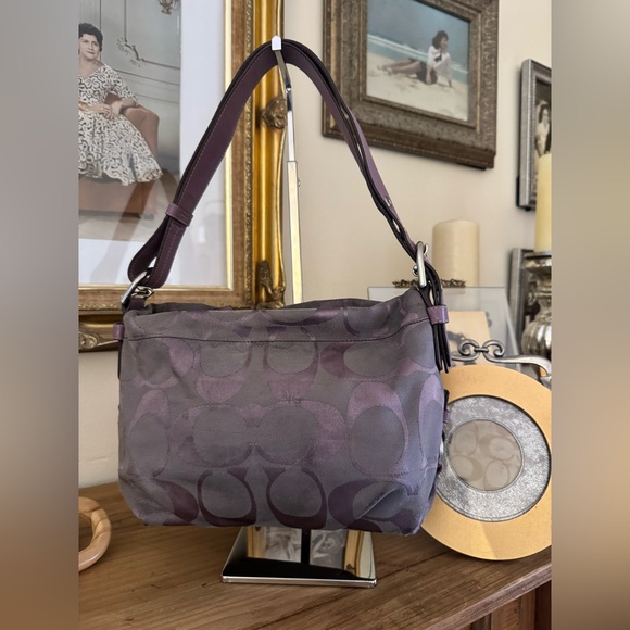 Coach | Bags | Coach Purple Signature Womens Bag | Poshmark